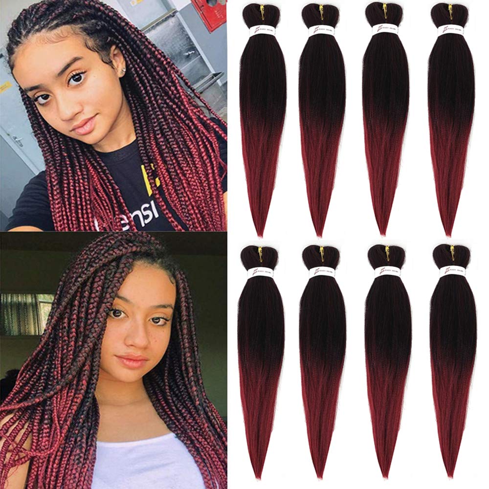 Buy pre-stretched Hair 8 Packs/ 26 Inch Easy Braid Hair Hot Water ...