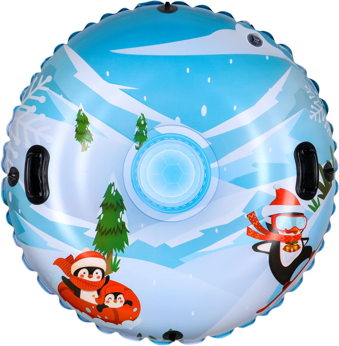 Amazon.com : Penguin Snow Tube Inflatable Snow Sled with Handles, 47 ...