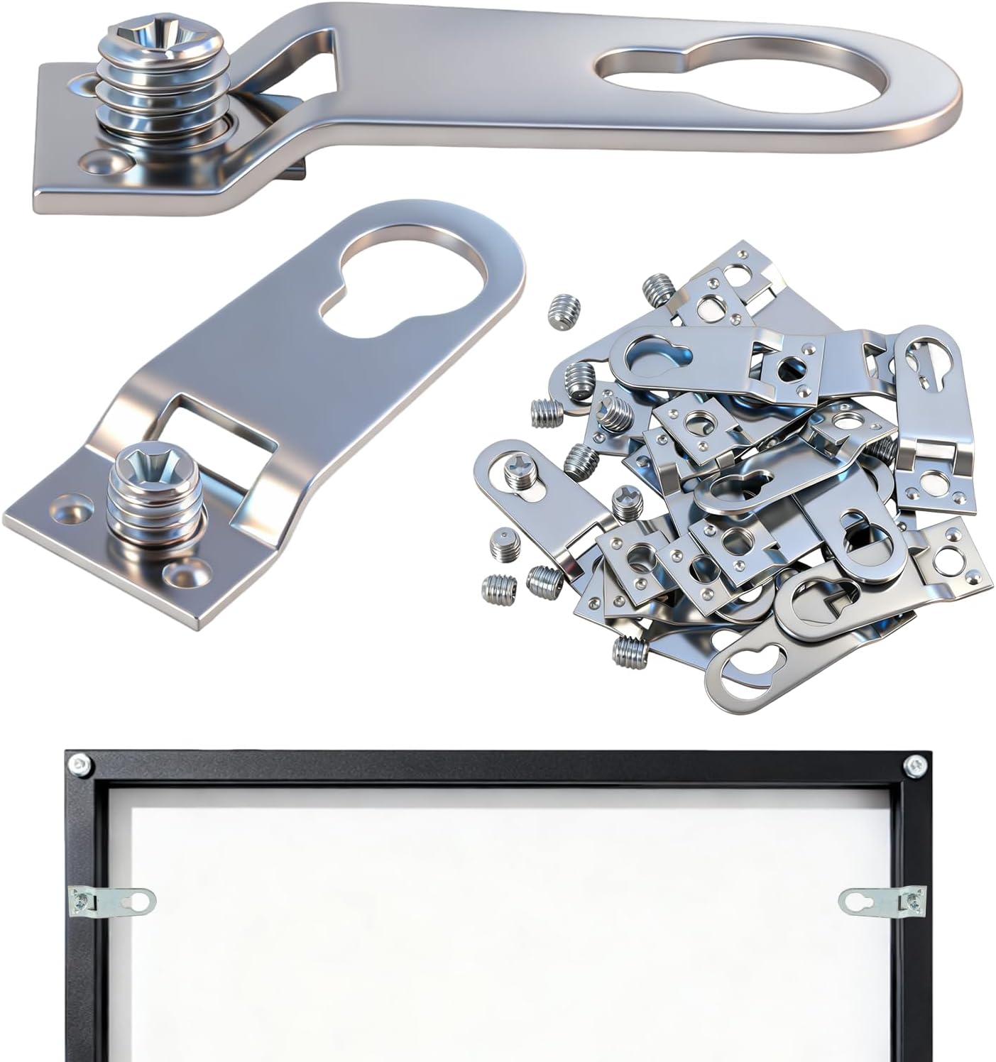 Nextpal 40 Pcs Heavy Duty Picture Hangers, Aluminum Alloy Frame ...