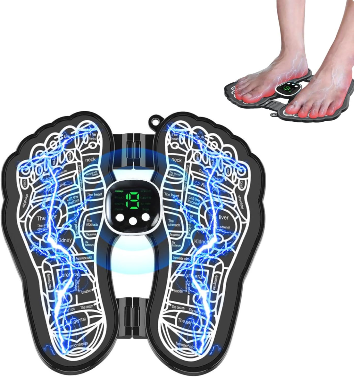 YUCEN EMS/TENS Foot Massager,Tens Machine for Pain Relief and Improve ...