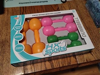 Toddler Barbell Weight Set 3 Pairs Kids Dumbbells Plastic Toddler ...