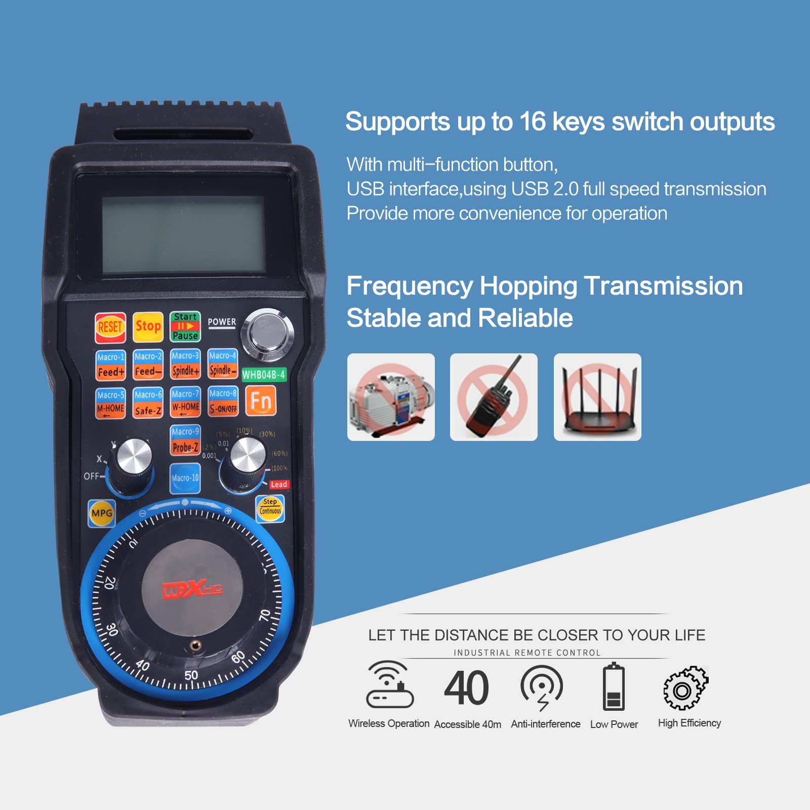 ールエンコ Cnc Mpgワイヤレスハンドホイールエンコーダーmach3システムwhb04b-4 - Buy Hand Wheel ...