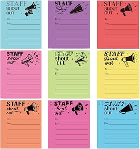 Amazon.com : Lovarywow Shout Out Sticky Notes Gifts - 9 Pack Shout Out ...