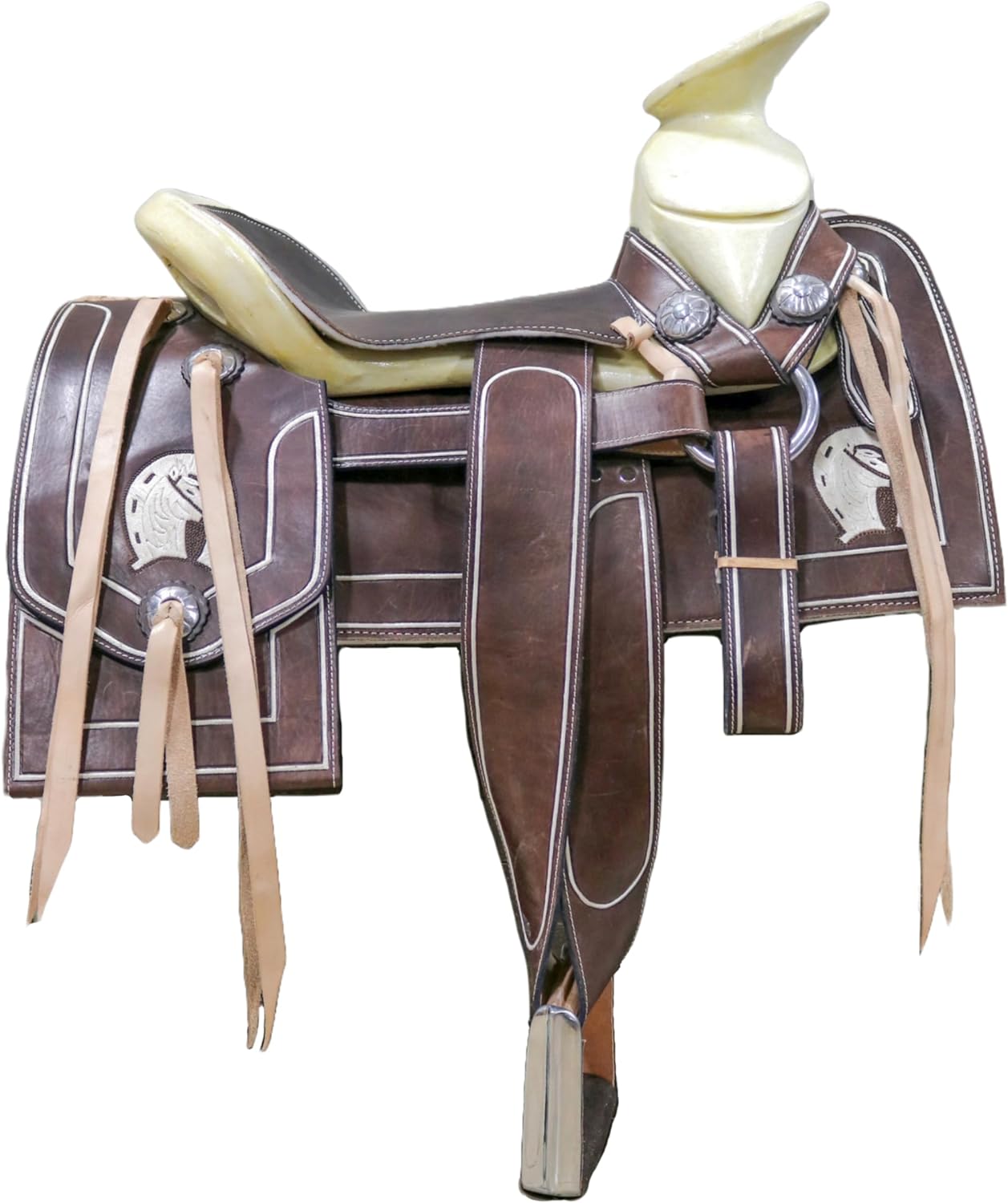 Amazon.com : 15.5" Charro Saddle Piteada Charra Pita Montura Charra ...