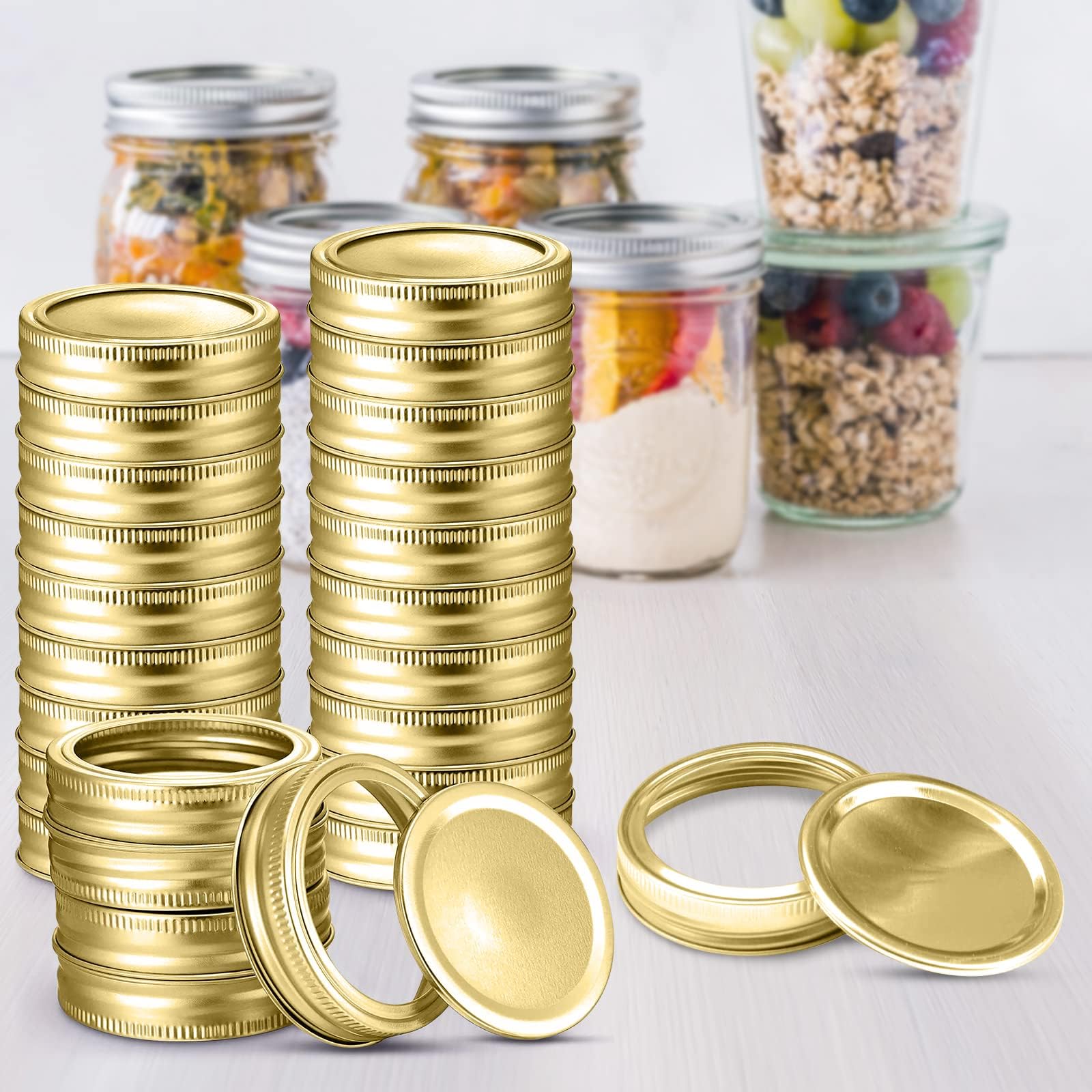 SHAREMI 48PCS Canning Lids for Ball, Kerr Jars, Mason Jar - Regular ...