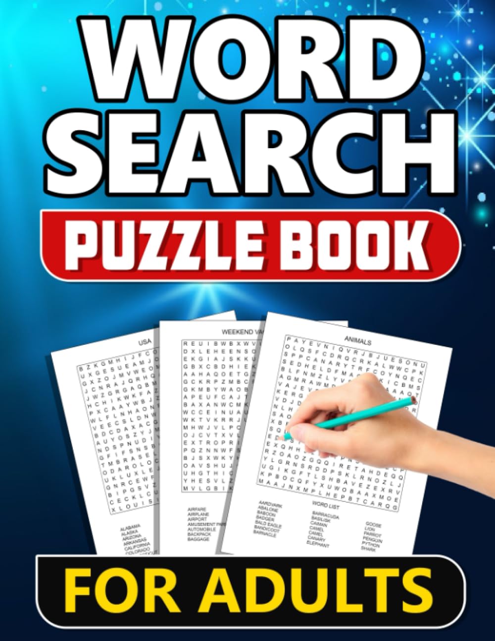 Word Search Puzzle Book for Adults: 100 Puzzels with Solutions - Vol 1 ...