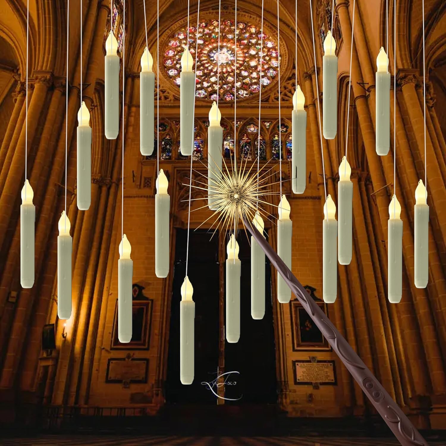 Amazon.com: Floating Candles with Wand, Magic Hanging Candles ...