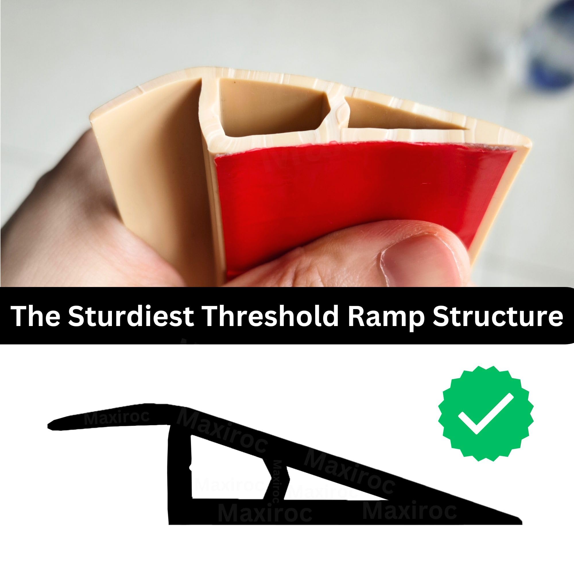 Snapklik.com : 1/2" To 3/5" Height Threshold Ramp - Rubber Threshold ...