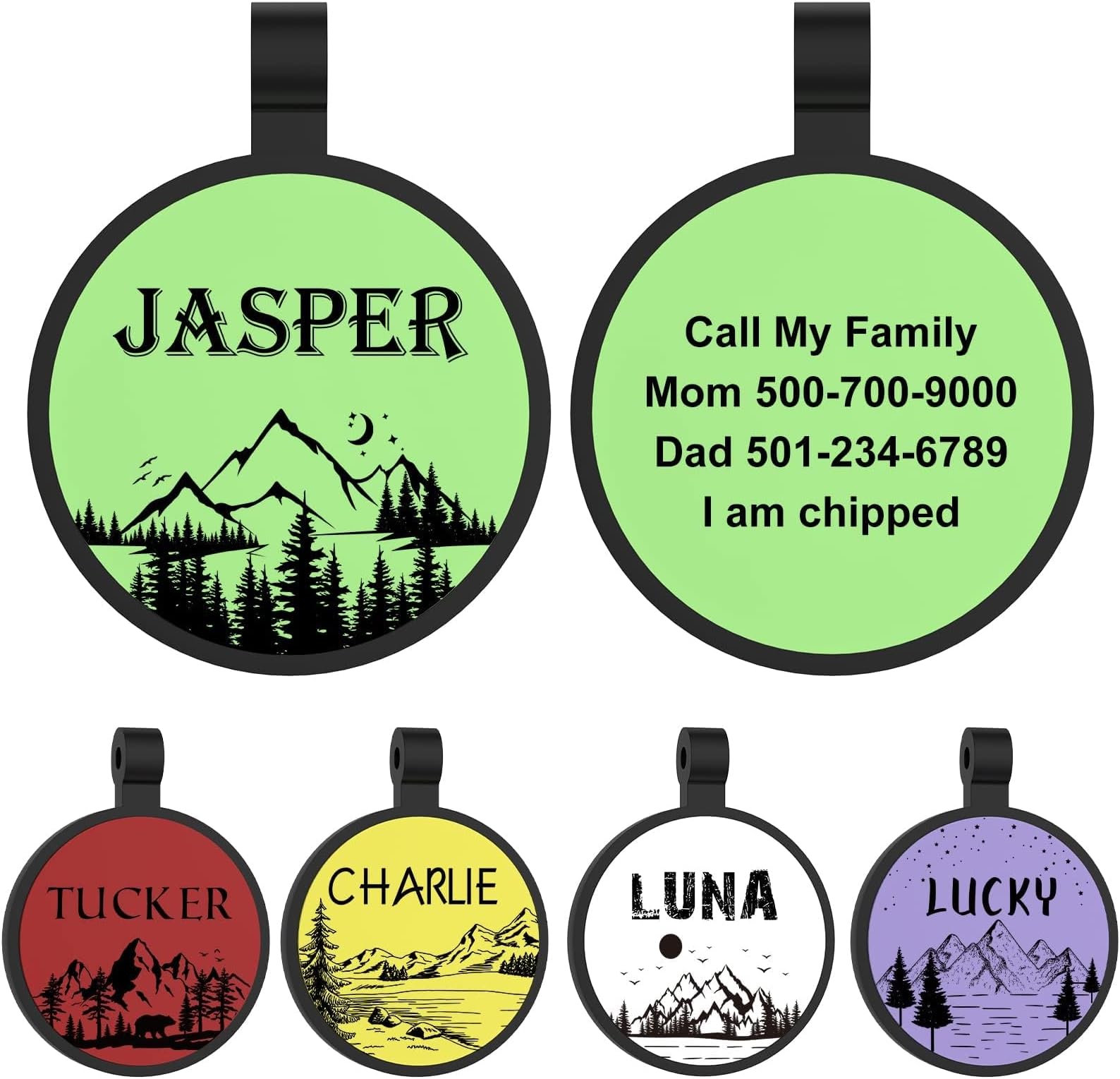 Amazon.com: Silent Dog Tag Personalized with 5 Lines of Custom Deep ...