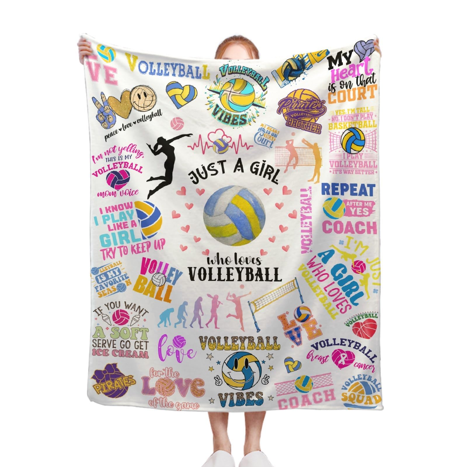 Amazon.com: Volleyball Blanket Gift for Women, Volley Ball Sport Throw ...