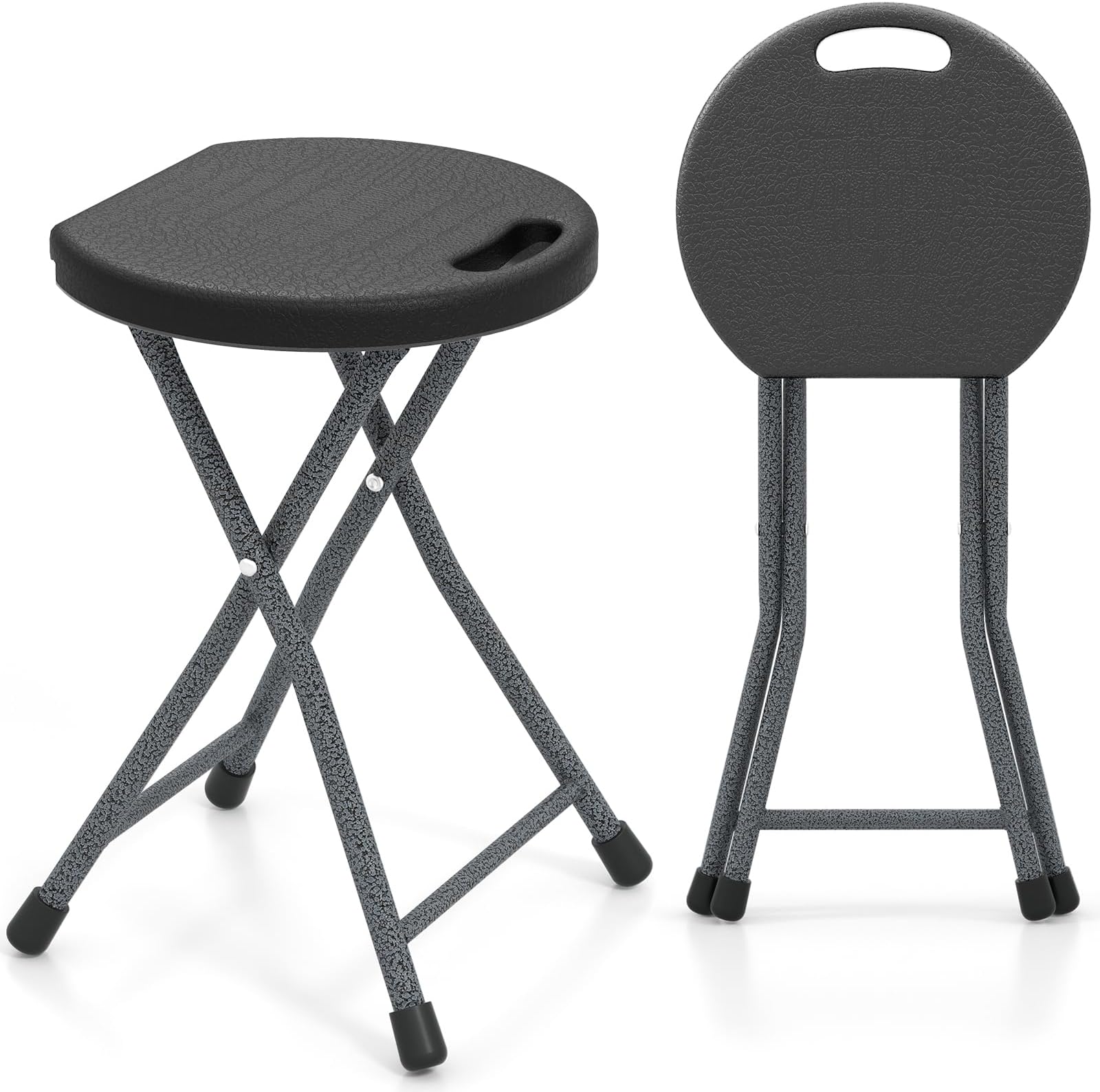 Amazon.com: Set of 2 Stools - 18-Inch Folding Stools with 300lb ...