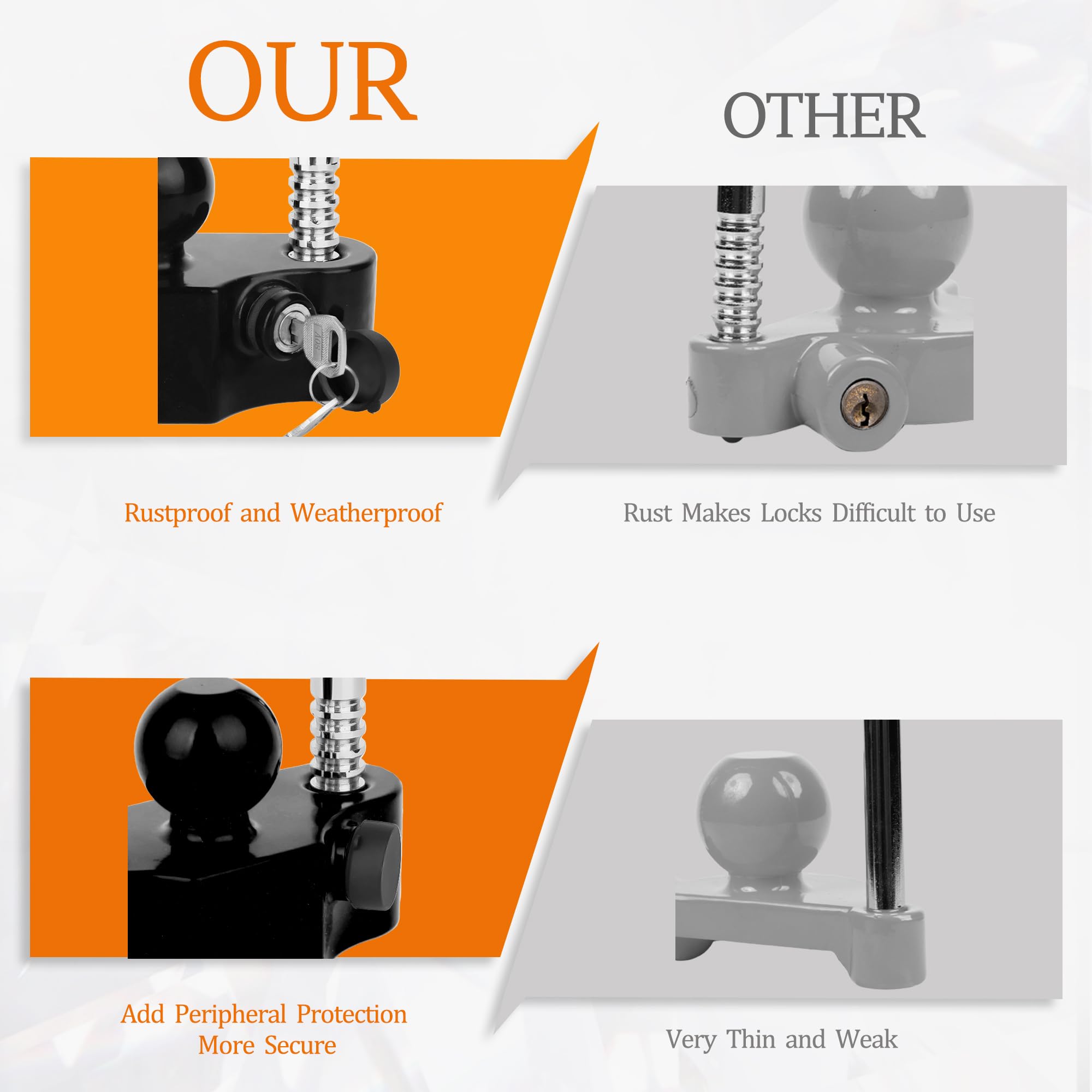 Snapklik.com : DEEAGLE Universal Trailer Coupler Ball Lock, Hitch Lock ...