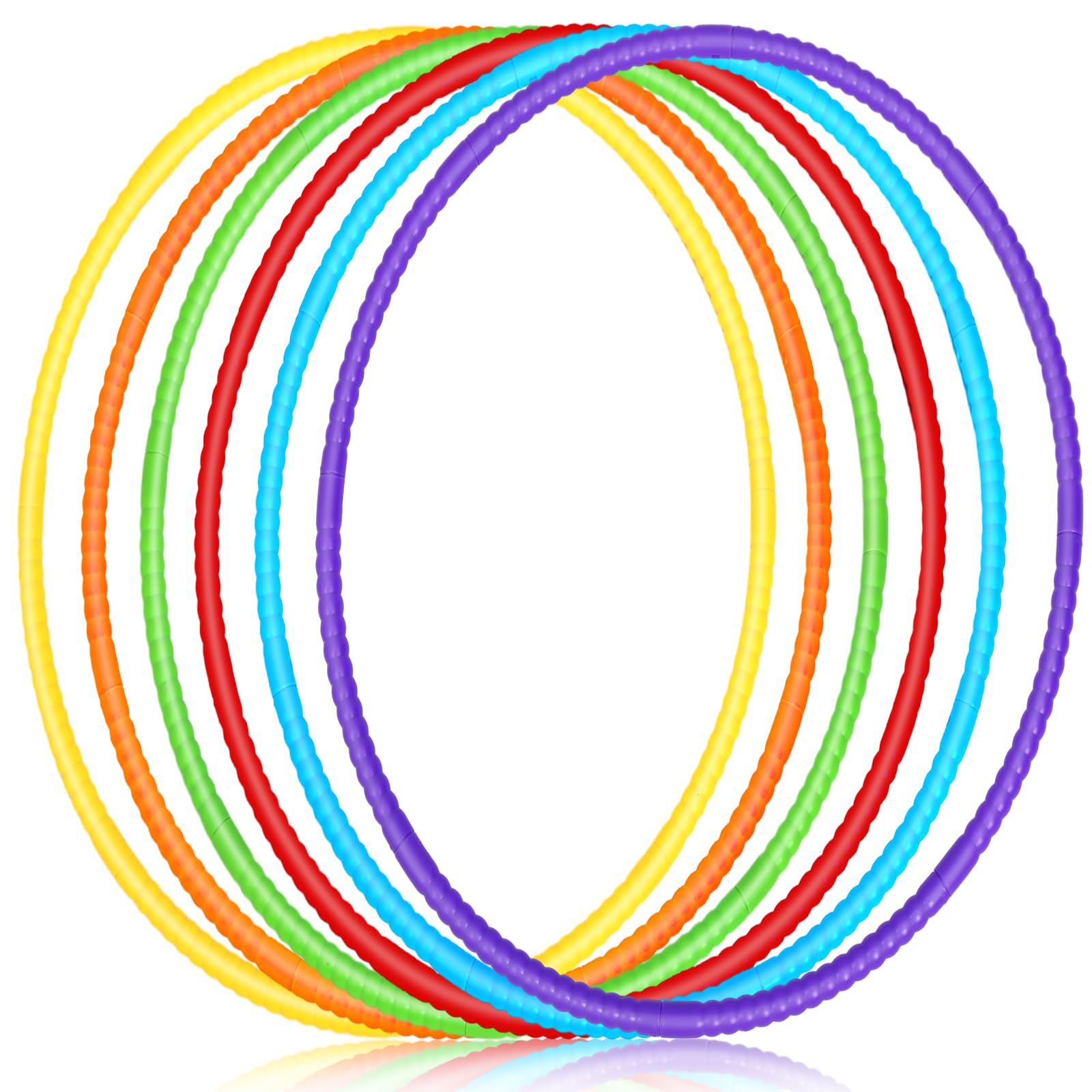 Amazon.com: Sratte 6 Pcs Exercise Hoop Detachable Adjustable Plastic ...