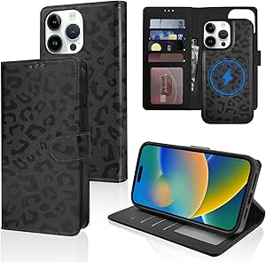 Amazon.com: TopPerfekt for iPhone 14 Pro Max Magnetic Clasp Wallet Case, Compatible with MagSafe ...