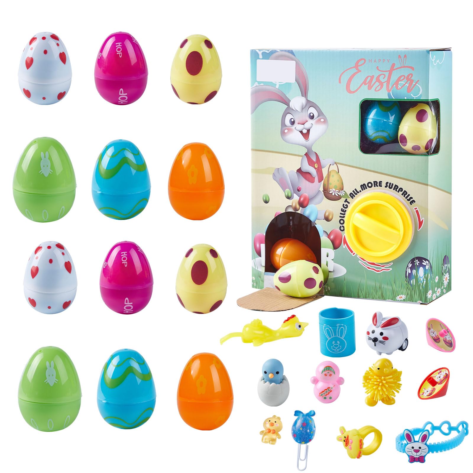 Easter Eggs Mini Vending Machine Egg Claw Machine for Kids with 12 ...