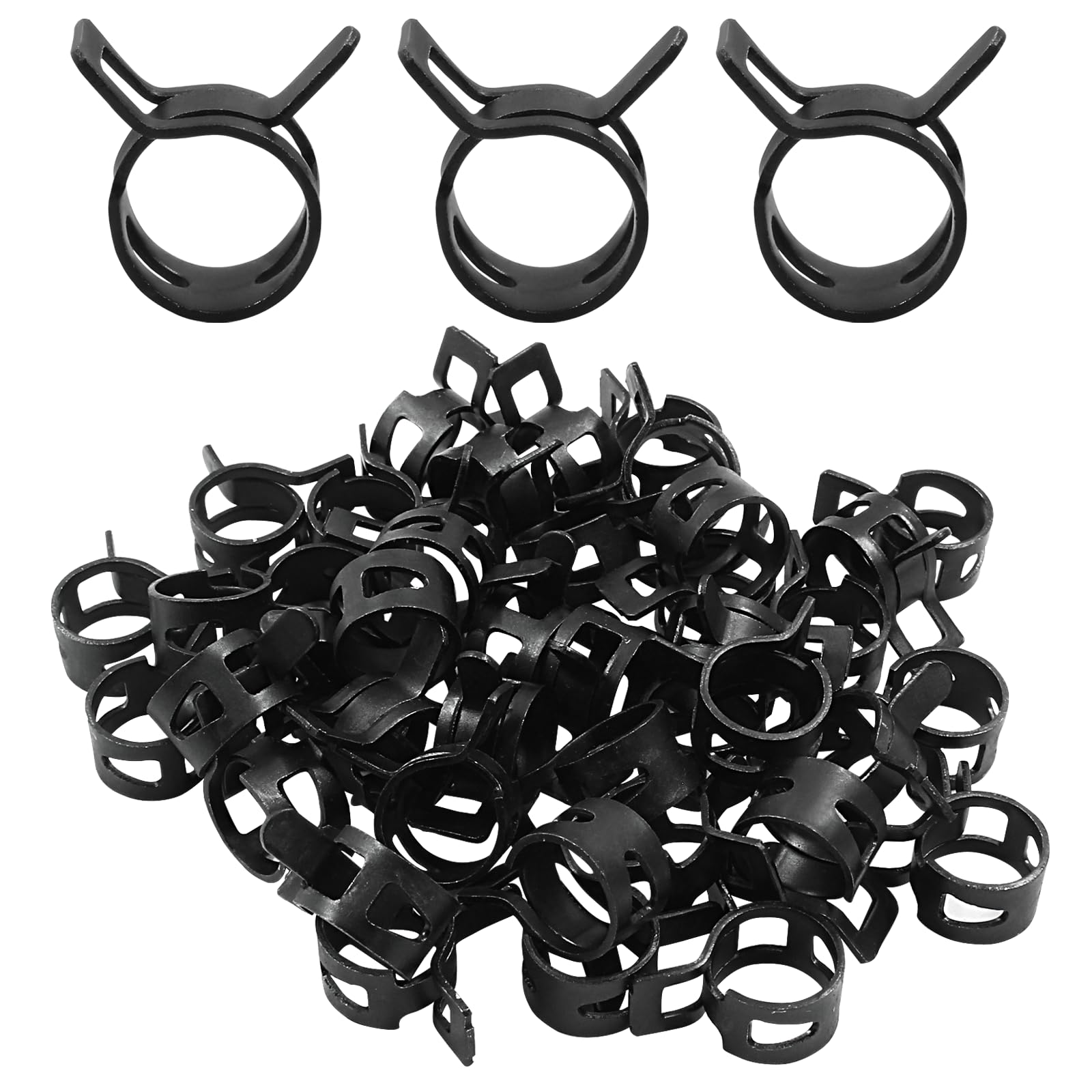 Amazon.com: Rierdge 40 Pcs 7/16 Inch ID Spring Band Type Clamps, 11mm ...