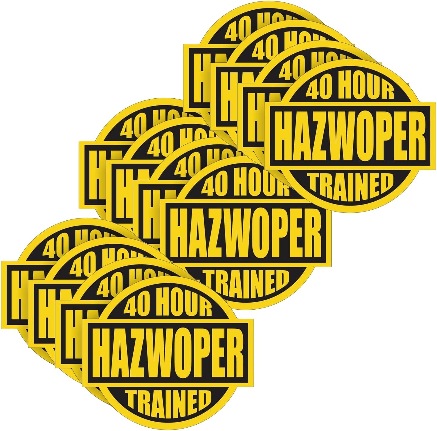 StickerDad® 40 Hour OSHA Trained HAZWOPER size: 2" ROUND color: YELLOW ...