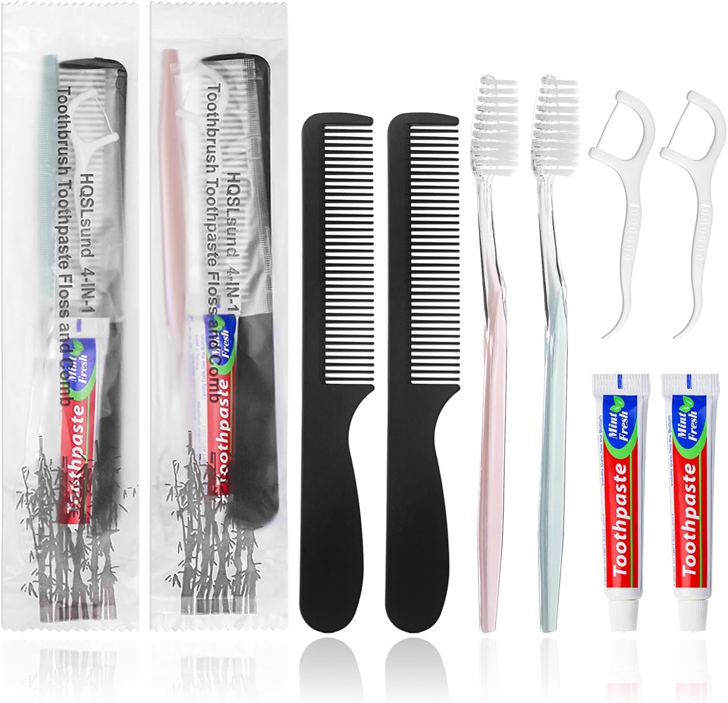 Amazon.com : HQSLsund 100pcs Disposable Toothbrushes with Toothpaste ...
