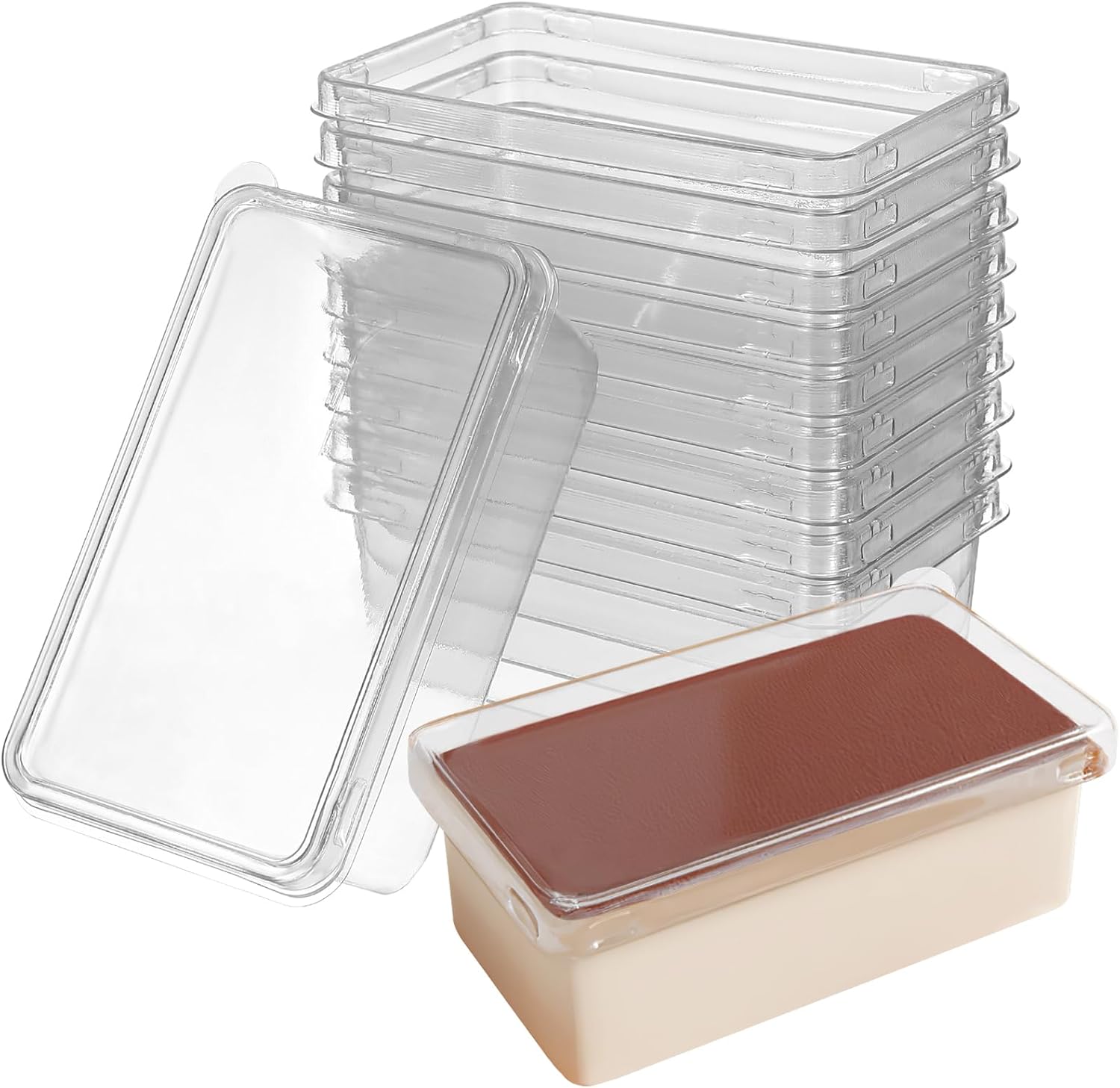 Amazon.com: HOMSFOU Clear Tiramisu Box with Lid 4.5X4.5X1 Inch Square ...