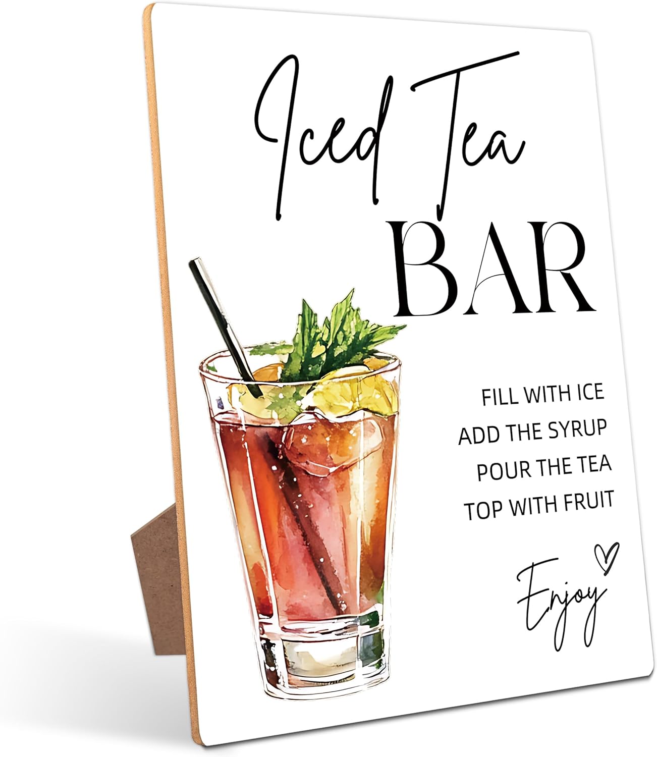 Amazon.com: Iced Tea Bar Table Sign - Sweet Tea bar Mocktail, Perfect ...