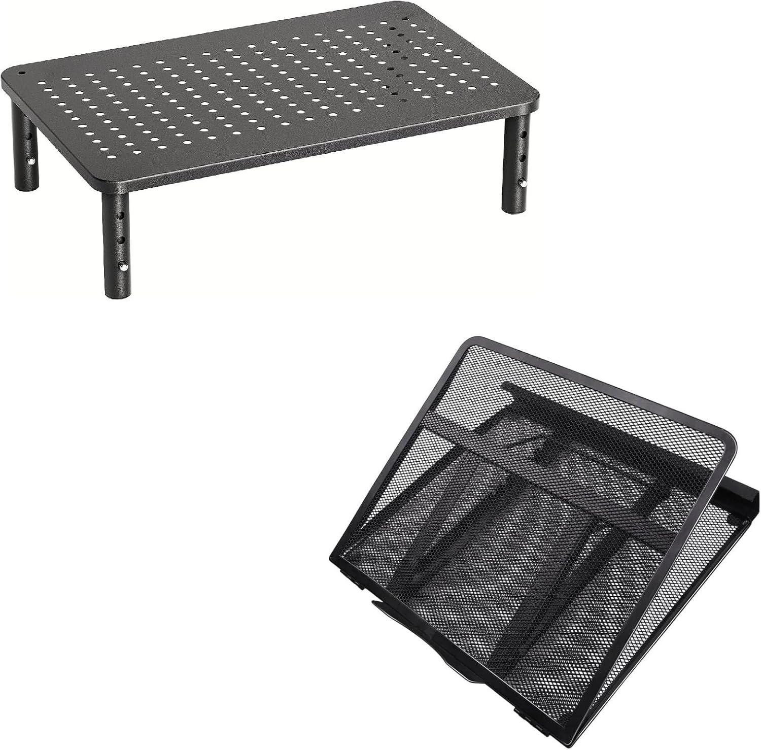 Amazon.com: HUANUO Monitor Stand, Adjustable Mesh Laptop Stand Riser ...