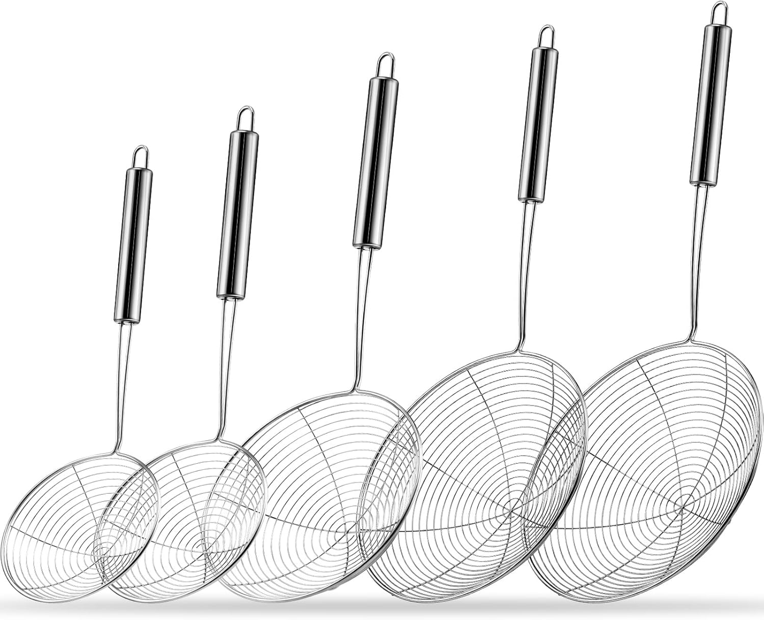 Amazon.com: Maxcheck Set of 5 Stainless Steel Spider Strainer Skimmer ...