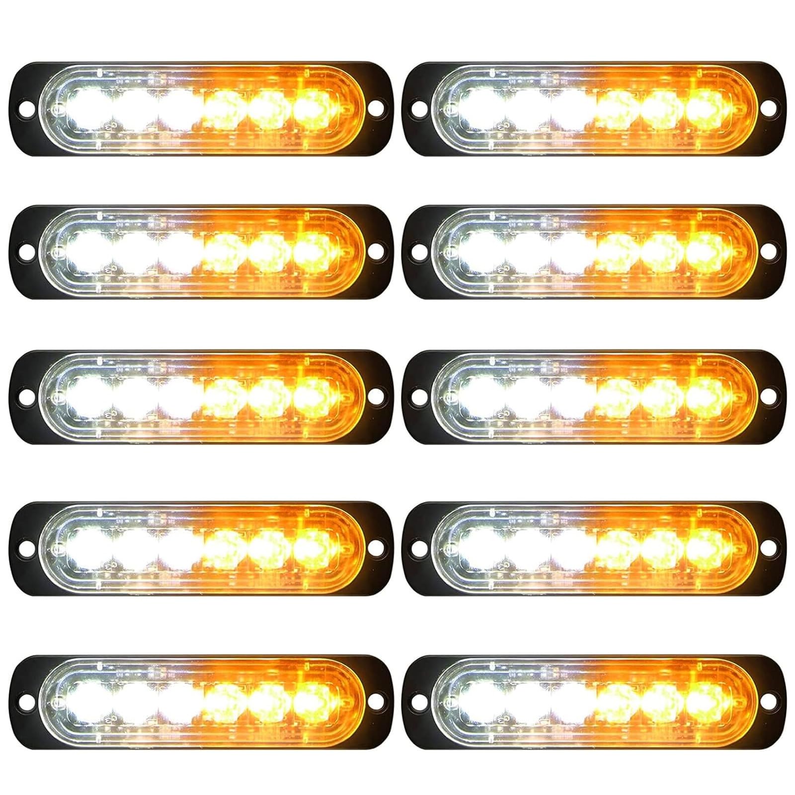 EEEKit LED Emergency Strobe Lights, Universal 10Pack 6LED Strobe ...