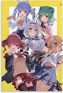 Amazon.com: Hololive Poster Canvas Wall Art Posters Gifts Painting ...