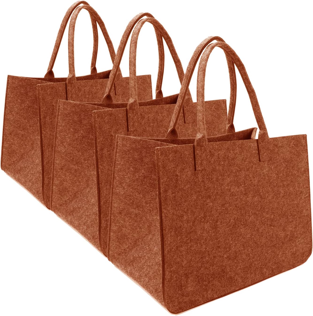 Amazon.com - MEIANJU Felt Tote Bag, Large16 x12 x 10" Reusable Bags ...