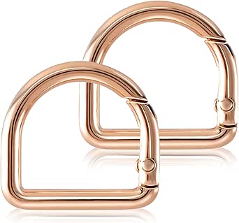 Amazon.com: HINZIC 2pcs D Ring Spring Key Hooks Keyring Clip Buckles ...