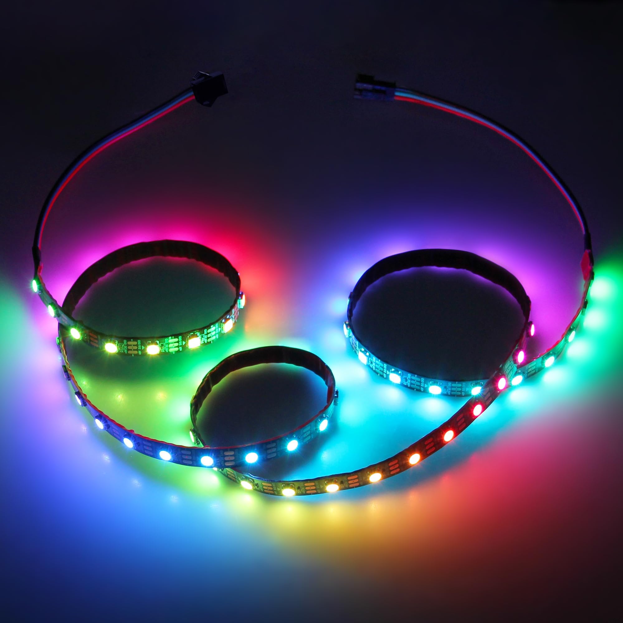 ALITOVE 3.2ft 60 Pixels WS2812B Individual Addressable RGB LED Strip ...