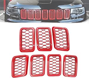 Amazon.com: Front Grill Rings Grille Cover Compatible with Jeep Grand ...