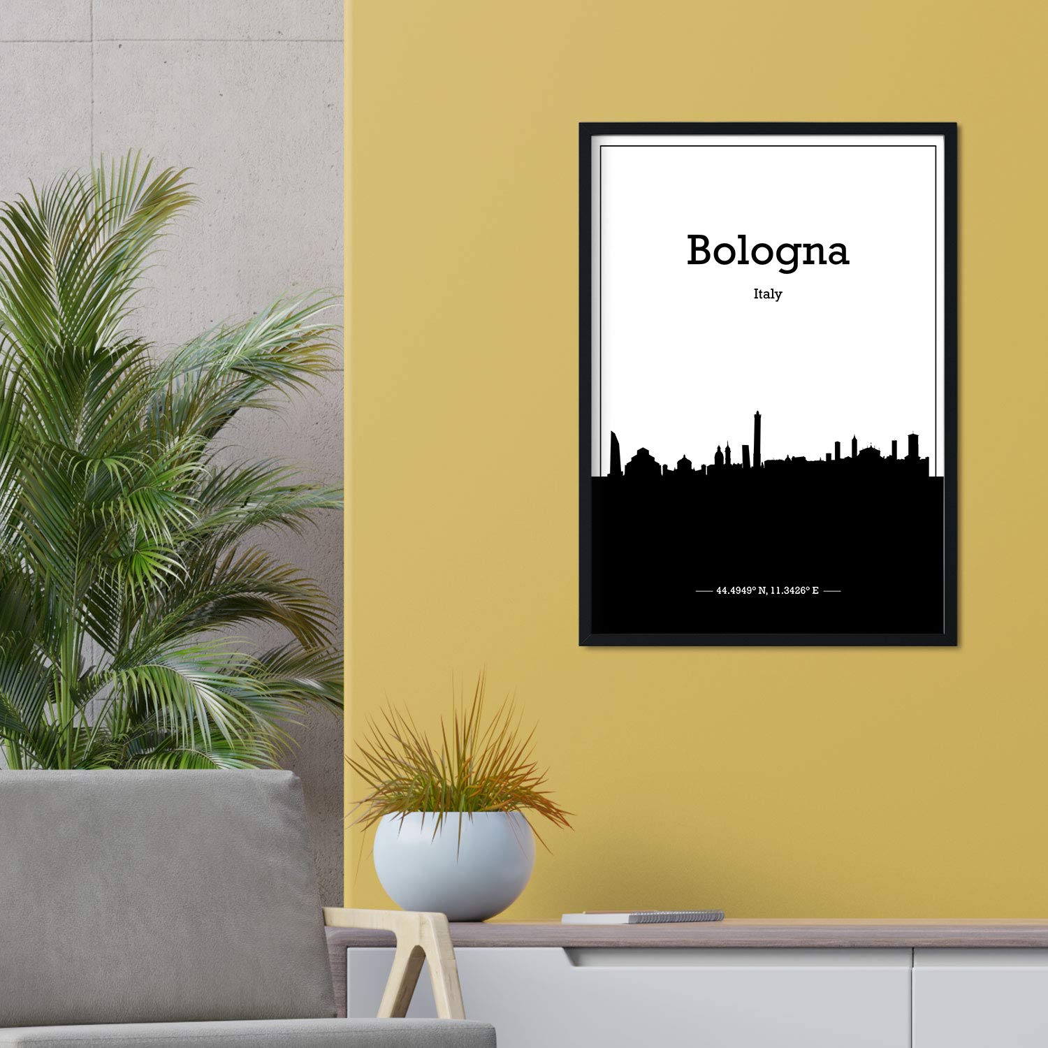 Mapa De Bolonia Con Aerografía