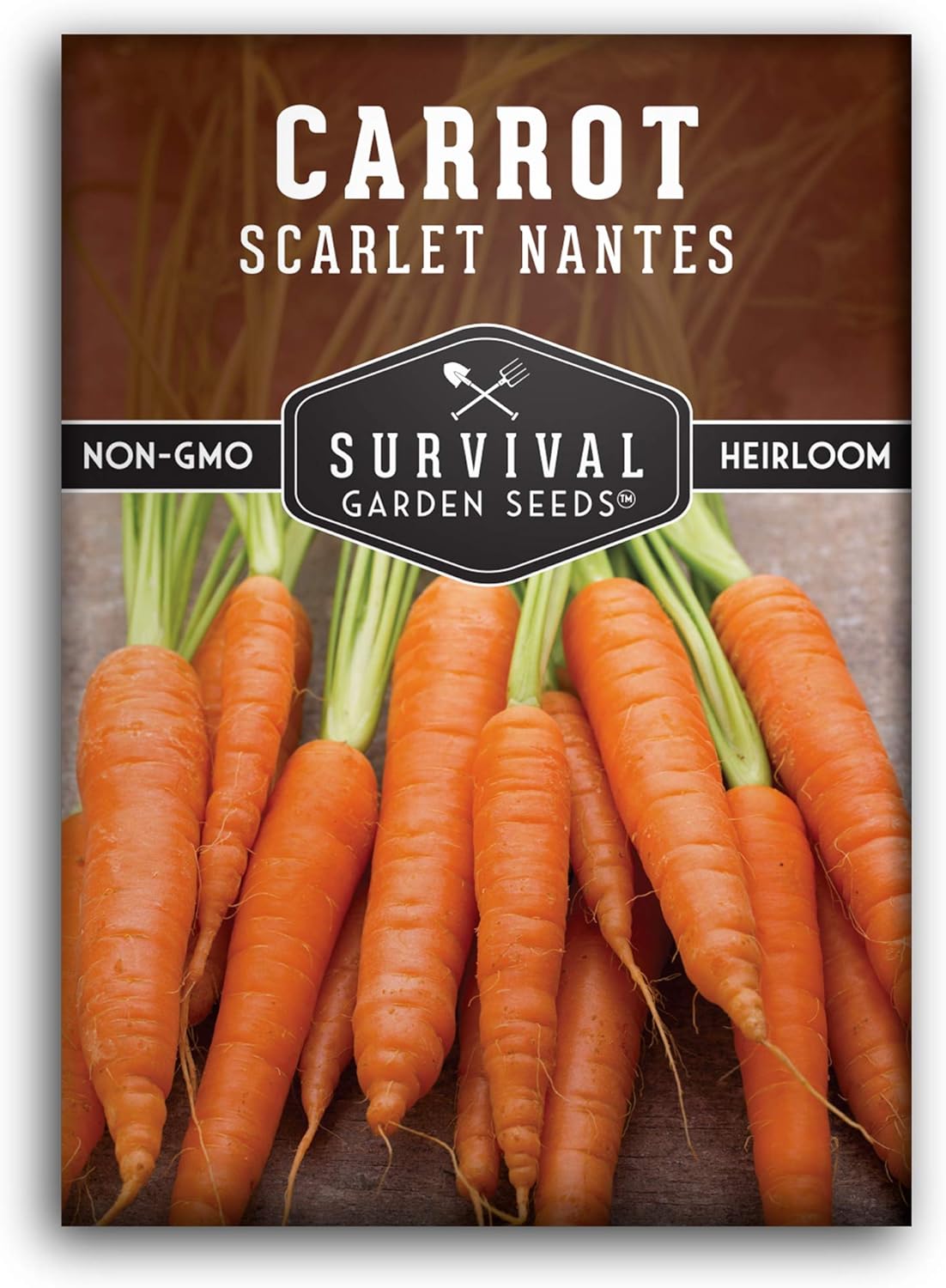 Amazon.com : Survival Garden Seeds - Scarlet Nantes Carrot Seed for ...