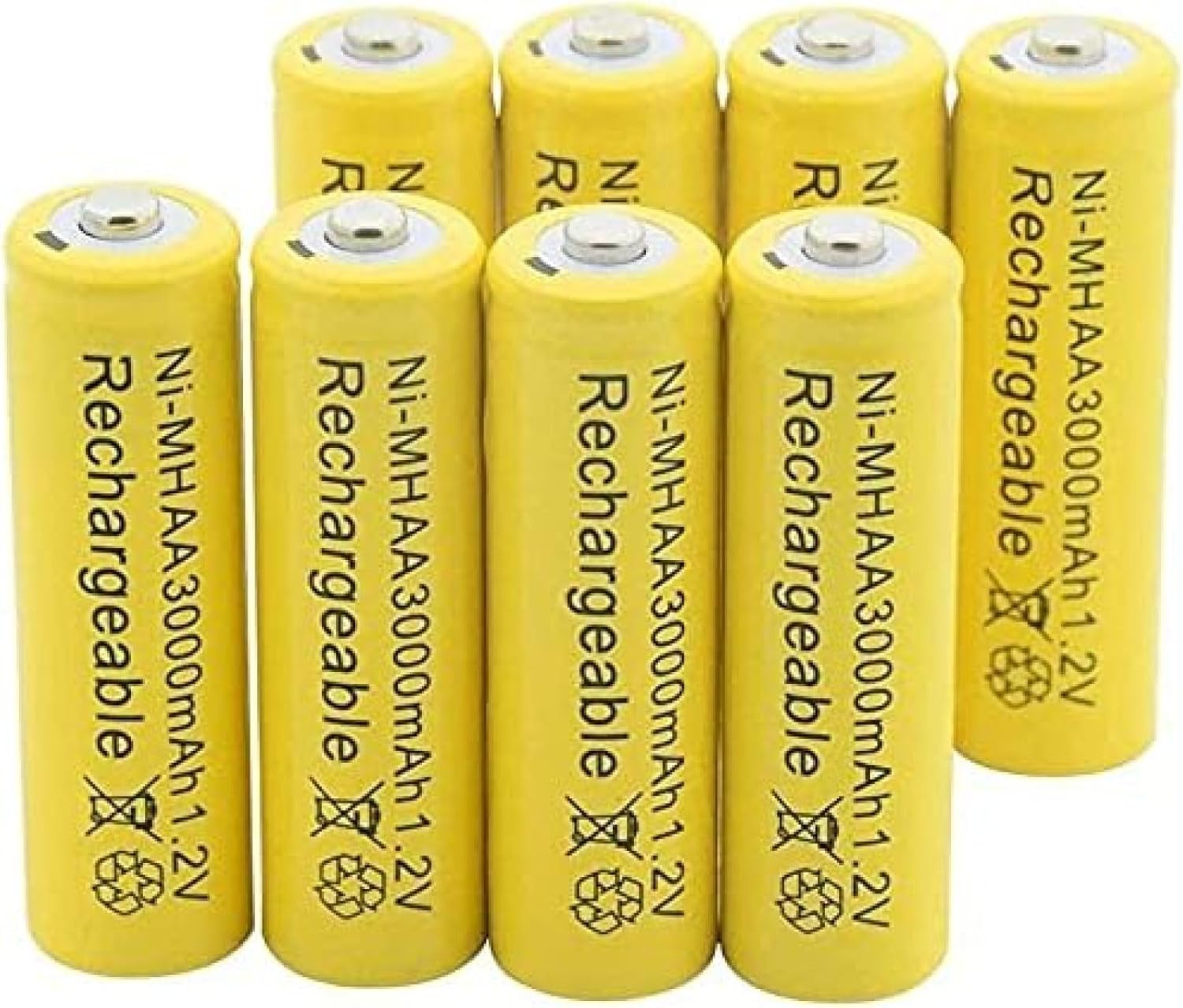 Amazon.com: 1 2v AA 3000mAh Rechargeable Battery Pre Stay Charge Ni-MH ...