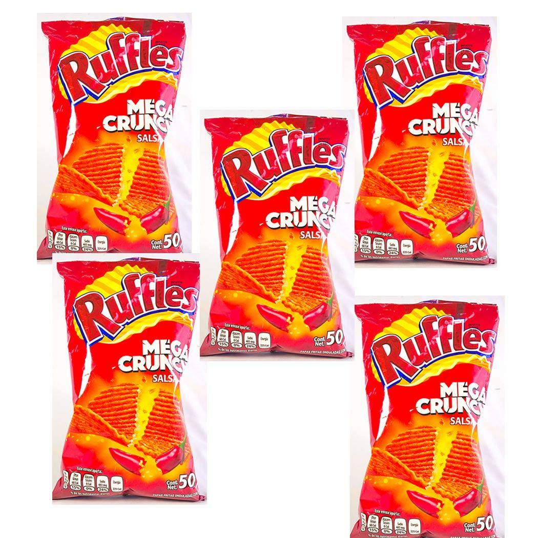 RUFFLES MEGA CRUNCH SALSA ROJA 50G (caja con 5 bolsas) – Yaxa Colombia