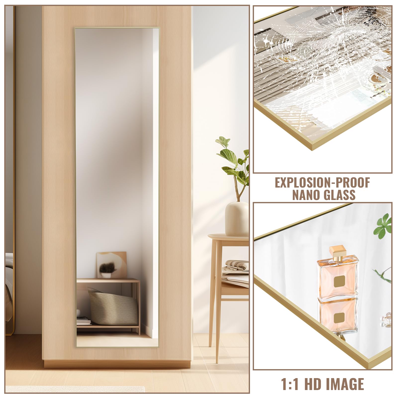 Snapklik.com : 59"x16" Full Length Floor Mirror, Wall Mounted Mirror ...