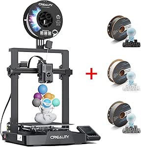 Official Creality Ender 3 V3 KE 3D Printer & SainSmart GT-3 High Speed Matte PLA, Black, White ...