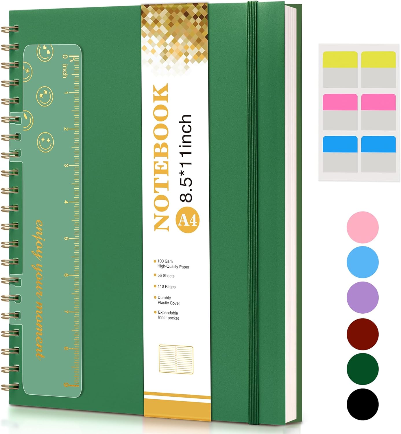 Amazon.com : Spiral Notebook Journal 8.5” x 11”, A4 Large Notebooks for ...