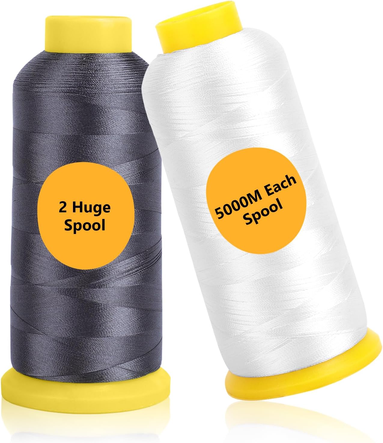 Amazon.com: Single Huge Spool 5000M Each Polyester Sewing Threads for ...