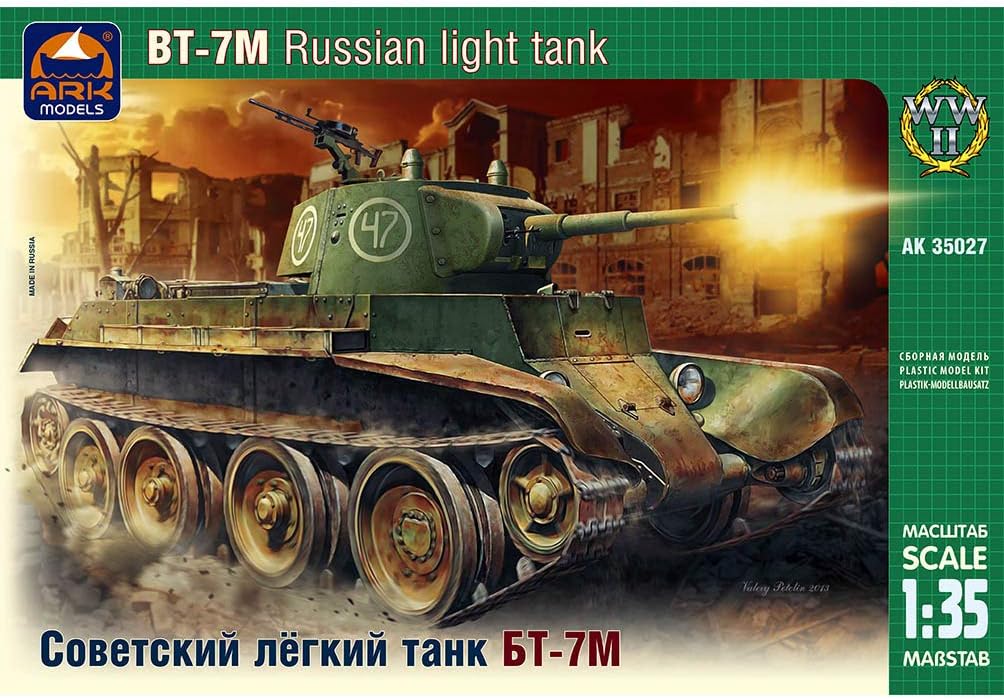 BT-7M Soviet Tank Model Kit 1/35 Scale - Russian Tank Bt7 Military ...