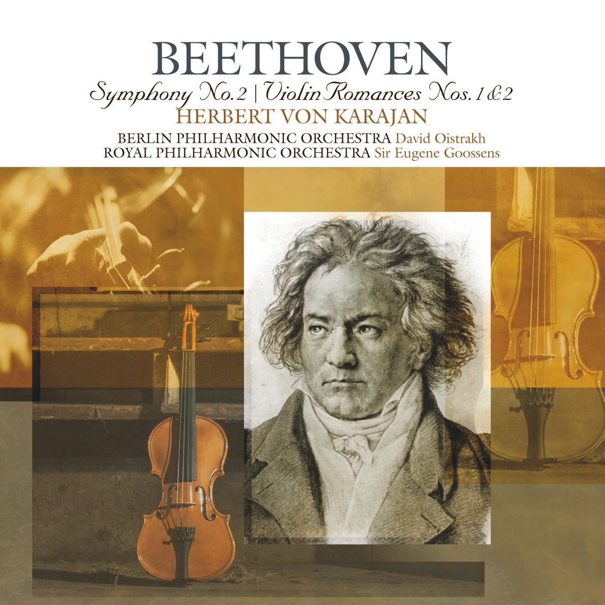 KARAJAN,HERBERT VON - Beethoven: Symphonies 2 / Violin Romances 1 & 2 ...