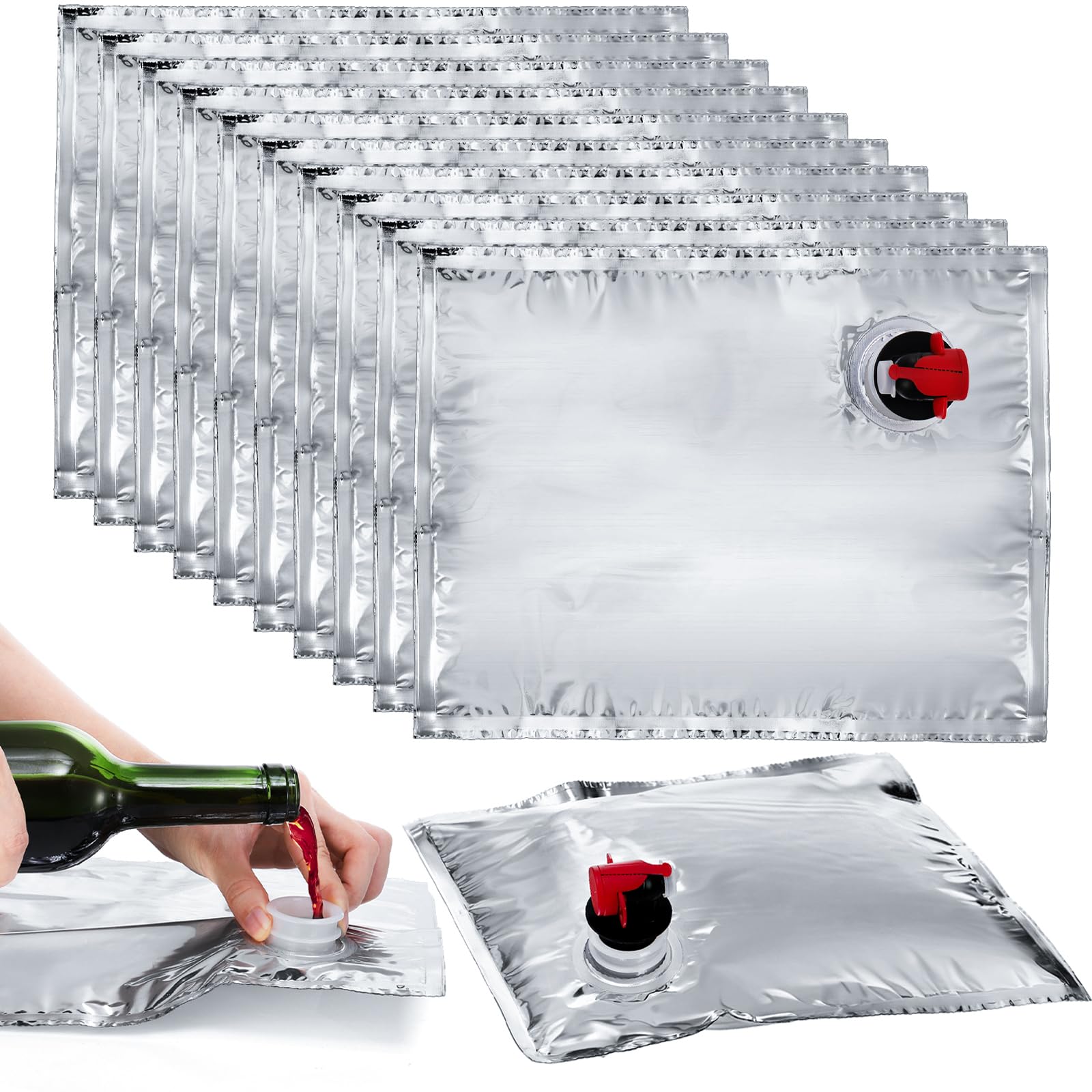 Amazon.com: WUWEOT 10 Pack Wine Bladders, 2L Leakproof Wine Purse ...
