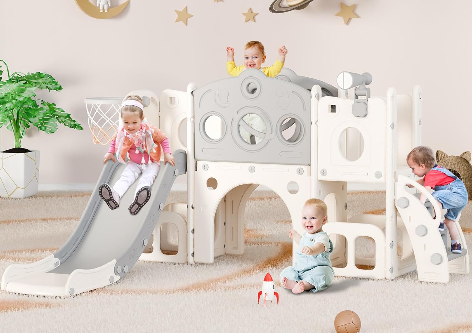 Amazon.com: Babytronic Toddler Slide Set, 8 in 1 Kids Slide with ...