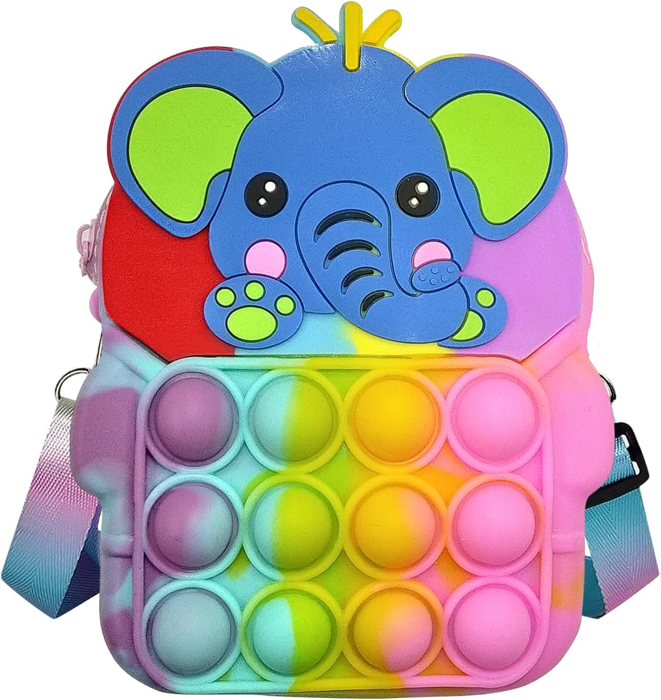 Buy Party Propz Pop It Bag for Girls - Rainbow Elephant Pop It Pouch ...