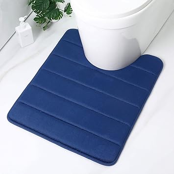 Amazon.com: Buganda Memory Foam U-Shaped Contour Toilet Rugs, Non Slip ...