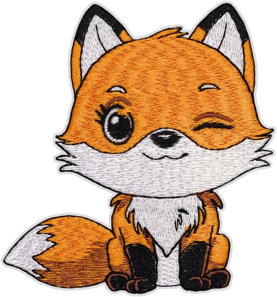 Amazon.com: 5 Pcs Cute Fox Iron On Patches for Backpacks, Hats, DIY Sew ...