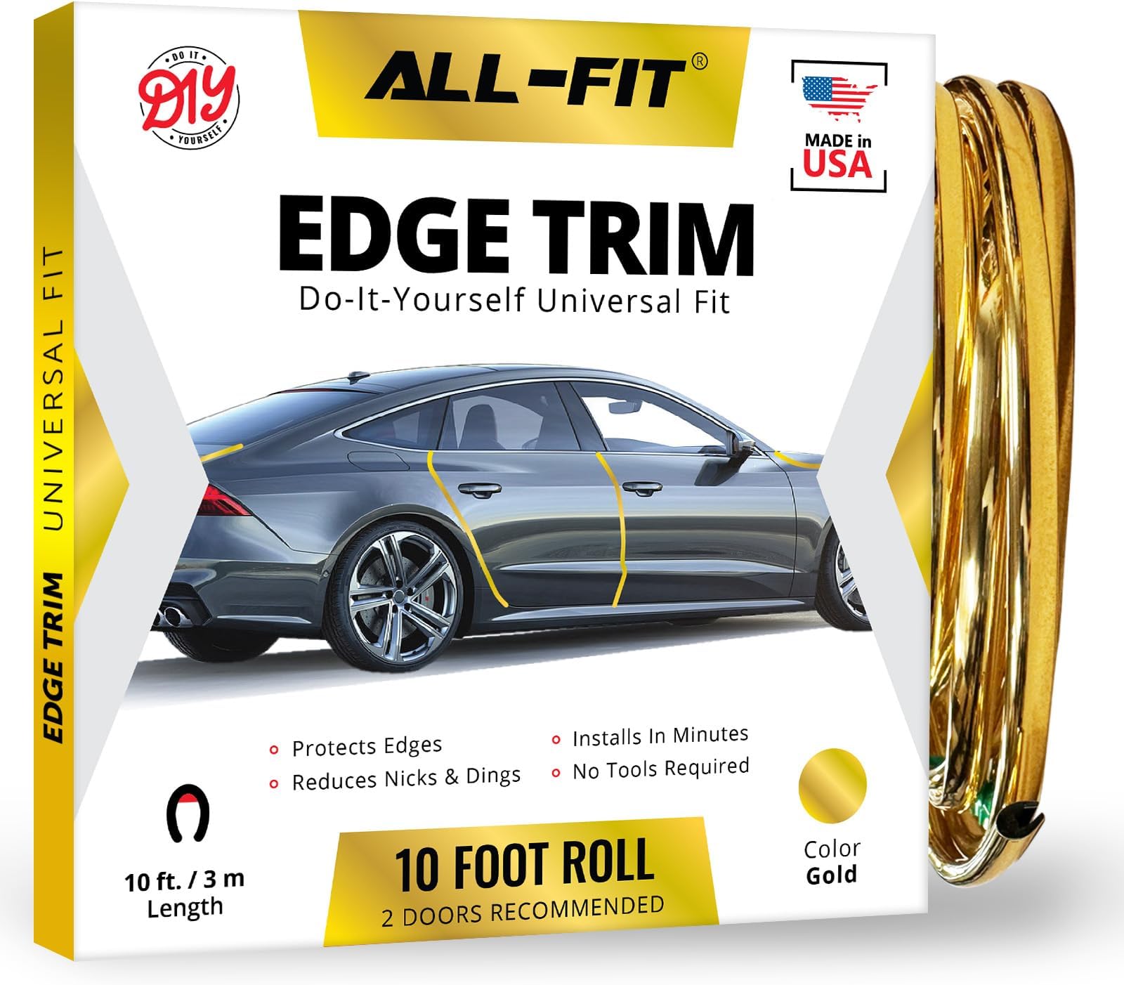 Amazon.com: All-Fit Automotive Car Door Edge Protector – Universal DIY ...