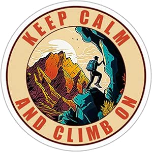 Amazon.com: Climbing Sticker Climber Sticker Keep Calm and Climb On ...
