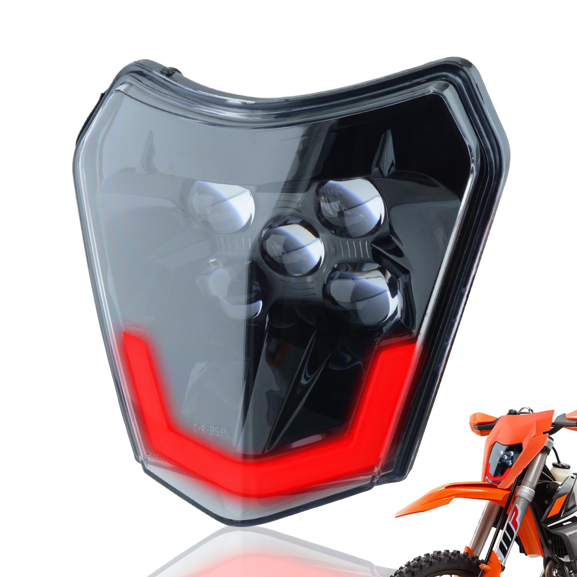 Snapklik.com : Fewfuss Motorcycle Dirt Bike Headlight LED Universal ...